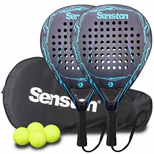Senston Paddle Tennis Racquets Carbon Fiber Surface with EVA Memory ...