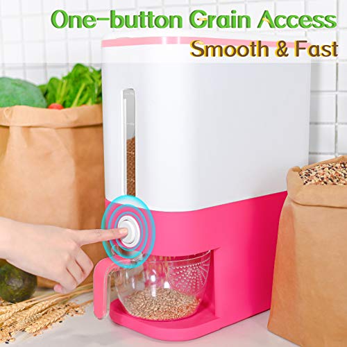 PANGOOD Large Airtight Food Storage Containers, 22.5lbs - Rice ...