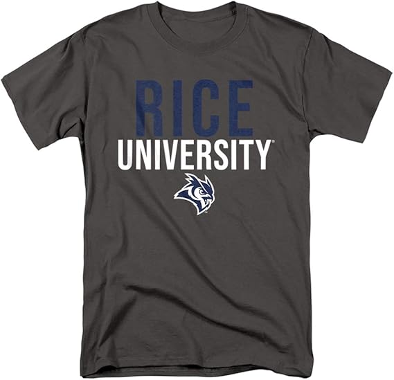 Rice University Official Stacked Unisex Adult T Shirt: Amazon.com.au ...