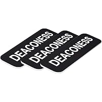 Amazon.com: Deacon 1 x 3 Name Tag, Black (10 Pack) : Office Products