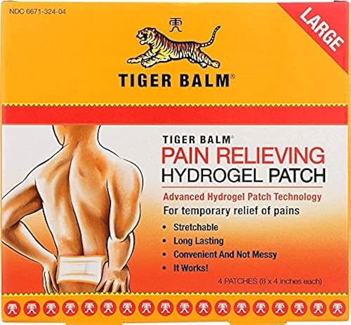 Tiger Balm Pain Relieving Large Patch, 4" x 8", 4/pack – Pain Relieving ...