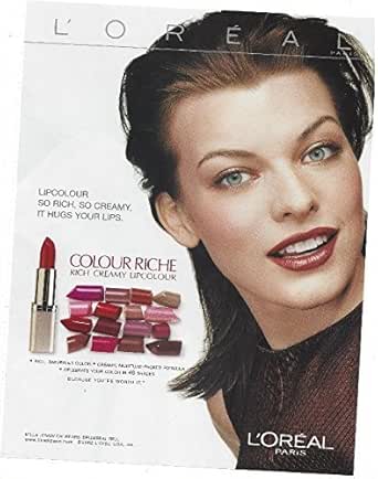 Amazon.com: **PRINT AD** With Milla Jovovich For 2002 L'Oreal Colour ...