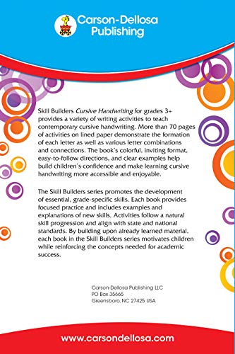 Cursive Handwriting Grades 3 5 Skill Builders Pricepulse