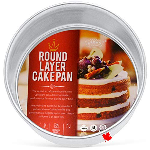 Crown 7 inch Round Cake Pan, 3" Deep, Heavy Duty, Even-Heating, Pure ...
