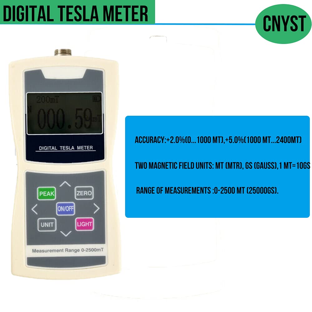 Tesla Meter Gauss Meter Digital Gaussmeter With Measurements Range 0 To ...