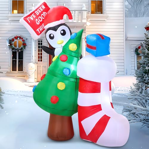 Joiedomi 5 FT Tall Christmas Tree Inflatable Outdoor Decorations ...