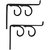 Amazon.com: MKsteelco curtain rod shelf brackets handmade - heavy duty ...