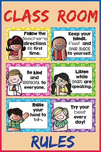Buy Classroom Rules|Wall Poster|Decorative Poster|Kids Learning Poster ...