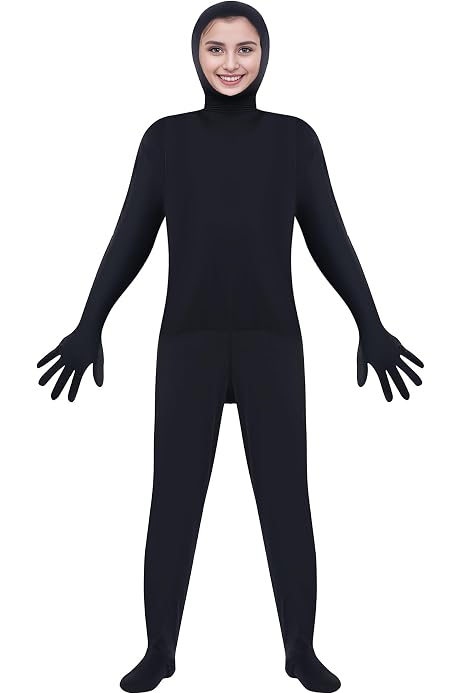 Black Morph Suit Foaincore Zentai Bodysuit - Full Spandex Costume For ...