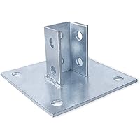 Skelang 4 Pcs Strut Post Base, 4 Holes Square Mount 6" x 6" Base for 1 ...