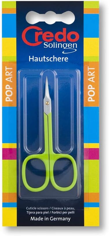 Credo Cuticle Scissors 8 cm Pop Art with Tower Tip Matte Chrome Green ...