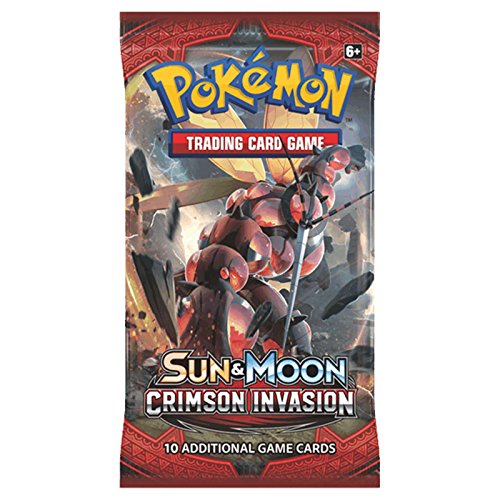 Pokemon POK81249 Sun and Moon Crimson Invasion Booster Packet Card Game ...