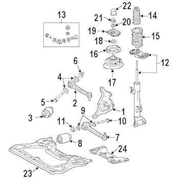 Amazon.com: Mercedes-Benz 221 333 08 14, Suspension Control Arm Bushing ...