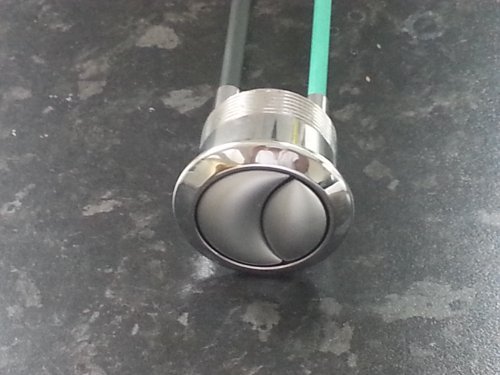 Buy Half Moon chrome effect two/twin/double/pair/2 button set for ...