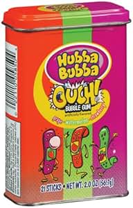Amazon.com : Hubba Bubba Ouch! Bubble Gum, 2-Ounce Tins (Pack of 24 ...