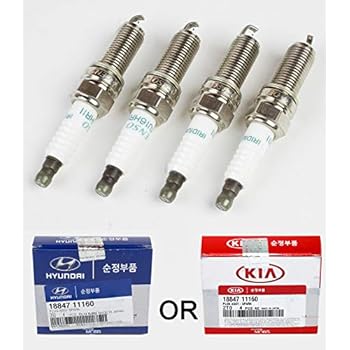 Amazon.com: Genuine Hyundai Spark Plug Set(4pcs) 1884610060: Automotive