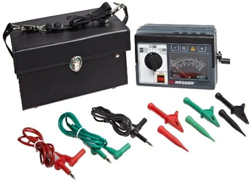 Megger 212159TCAL Analog Hand-Crank Insulation Tester, 2,000 M Ohm ...