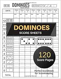 Dominoes Score Sheet: Dominos Score Keeper | Scoring Pad for Dominoes ...