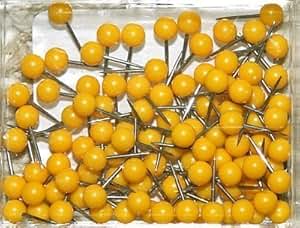 Amazon.com : 1/8 Inch Map Tacks - Yellow : Tacks And Pushpins : Office ...