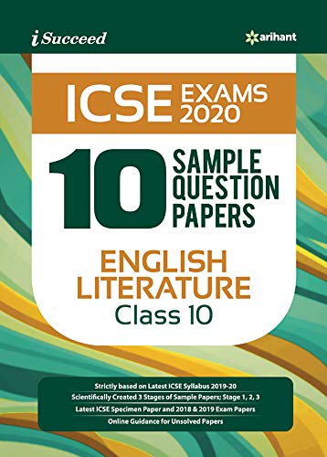 10 Sample Question Papers ICSE English Literature Class 10 2019 20 10 Sample Question Papers ICSE English Literature Class 10 2019 20