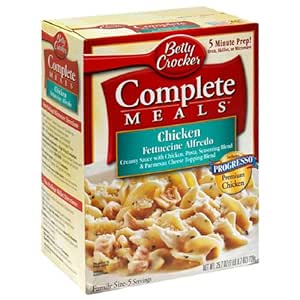 Amazon.com : Betty Crocker Complete Meals, Chicken Fettucine Alfredo ...