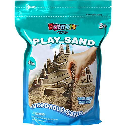 Dazmers Play Sand 4 LB Refill Pack for Sand Toys or Sensory Bin - Bulk ...