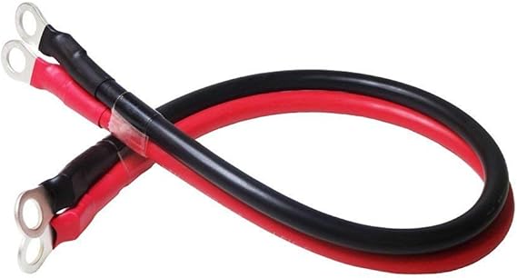 Amazon | 並列ケーブルBタイプ【電気機器用ビニル絶縁電線/KIV線ケーブル】22SQ KIV(0.5m 赤黒セット)＋丸型圧着端子(R22-10)×2＋丸型圧着端子(R22-8)×2 ...