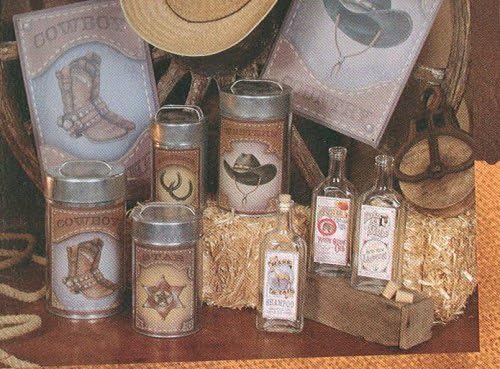 Amazon.com - Western Rodeo Canister Set Galvanized Tins Set of Four ...