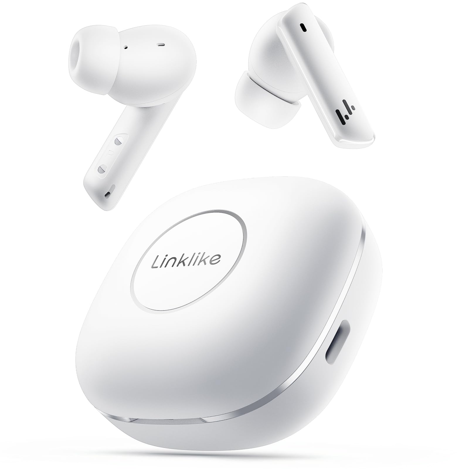 Linklike Noise Cancelling Wireless Bluetooth Earbuds,Deep Bass,48.6H Playtime,Comfort Fit ...