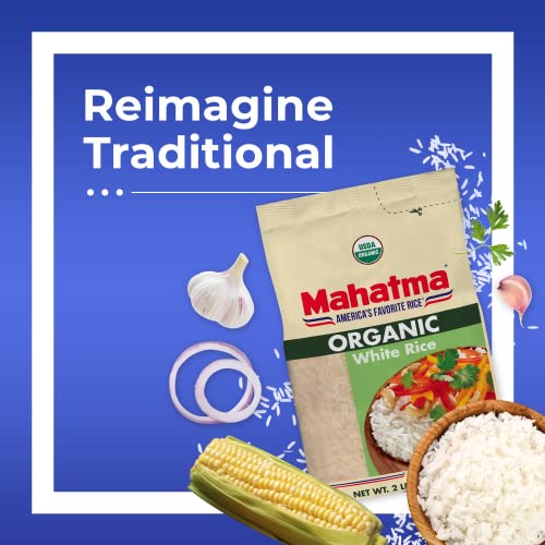 Mahatma Organic White Rice, 32-Ounce Bag Of Rice, Stovetop Or Microwave ...
