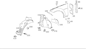 Amazon.com: MERCEDES-BENZ 2046906030 GENUINE OEM FENDER LINER: Automotive