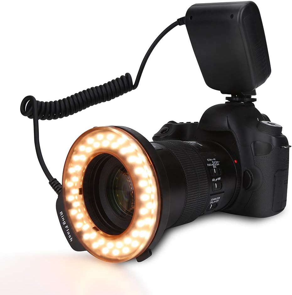 LED Ringblitz Set, Makro Blitzlicht Ringleuchte Licht: Amazon.de ...