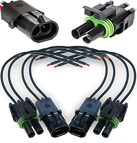 Delphi Packard Harness 2-Pin, 3-Pin, 4-Pin, 6-Pins Assembly 8" Wire, 16 ...