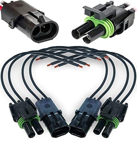 Delphi Packard Harness 2-Pin, 3-Pin, 4-Pin, 6-Pins Assembly 8" Wire, 16 ...