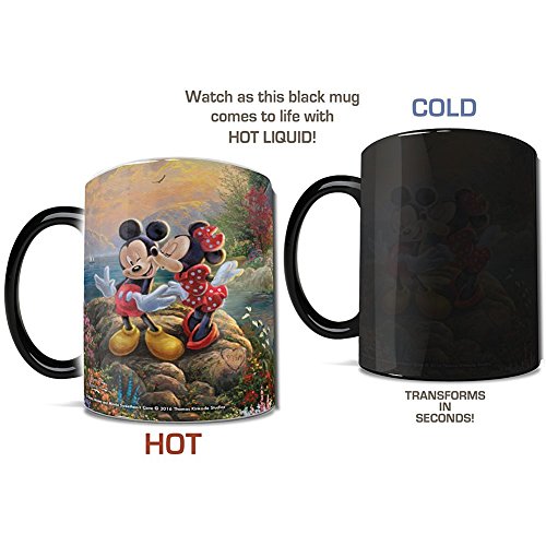 Disney - Mickey and Minnie Mouse - Sweetheart Cove - One 11 oz Morphing Mugs Color Changing Heat ...