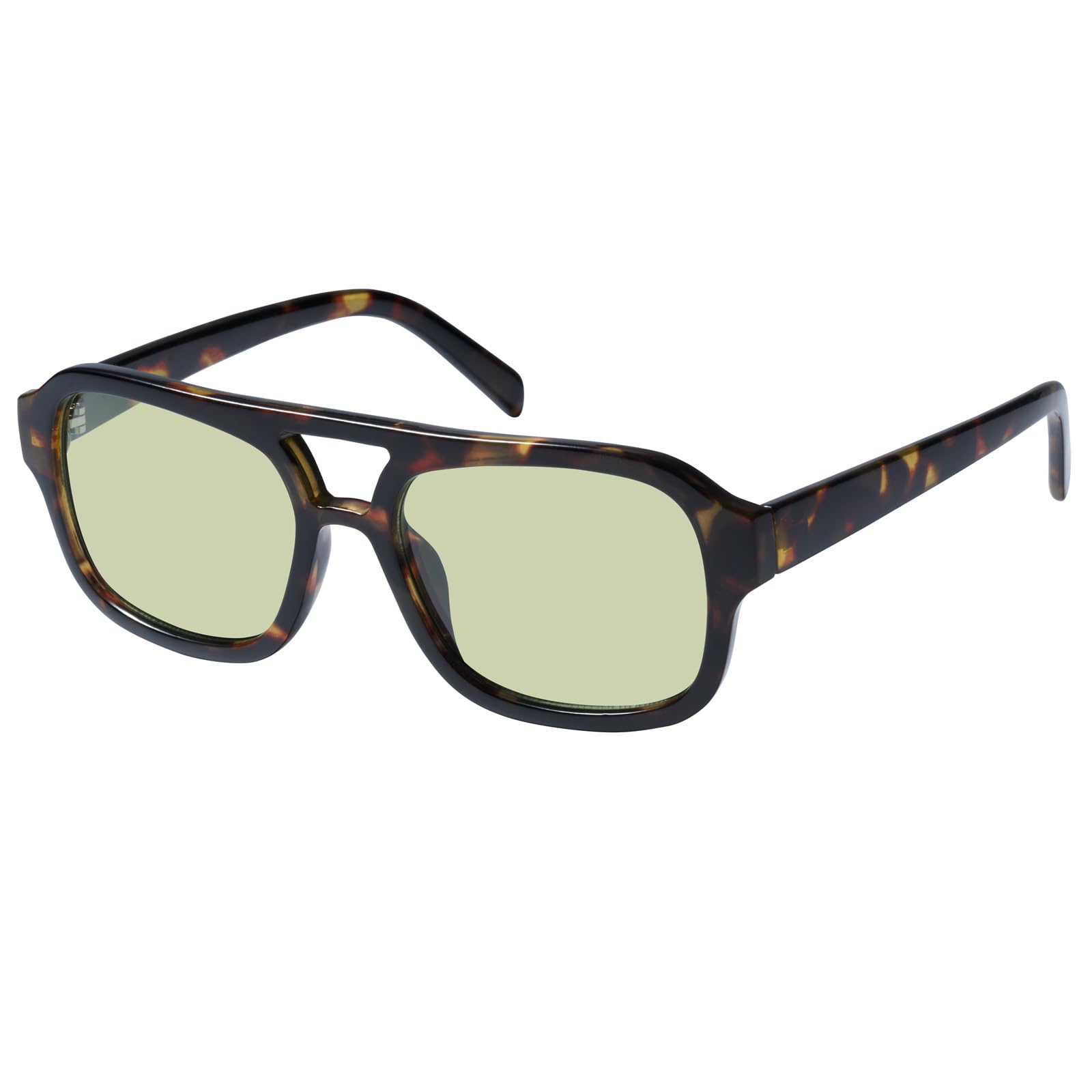 mosanana Retro Square Aviator 70s Sunglasses for Women Vintage Trendy ...