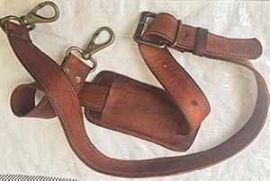 Amazon.com: Leather Adjustable Padded Replacement Shoulder Strap with ...