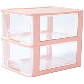 Amazon.com: BYCY Pink 3 Layers Stackable Makeup Organizer Drawers ...