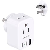 Amazon.com: 2 Pack Australia New Zealand Power Plug Adapter, Australia ...