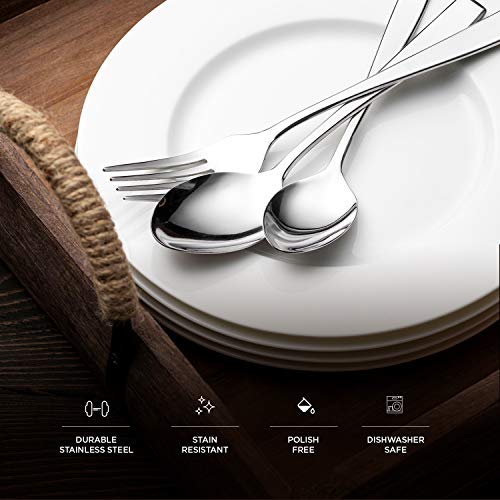 Godinger Silverware Set, Flatware Sets, Mirrored Stainless Steel ...