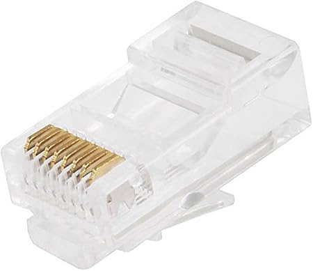 100 x RJ45 Ends Crimps Cat5E Connectors Plugs LAN Cat 5: Amazon.co.uk ...