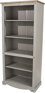 Amazon.com: Furniture Dash Wood Bookcase 5 Shelf Corona Gray: Kitchen ...