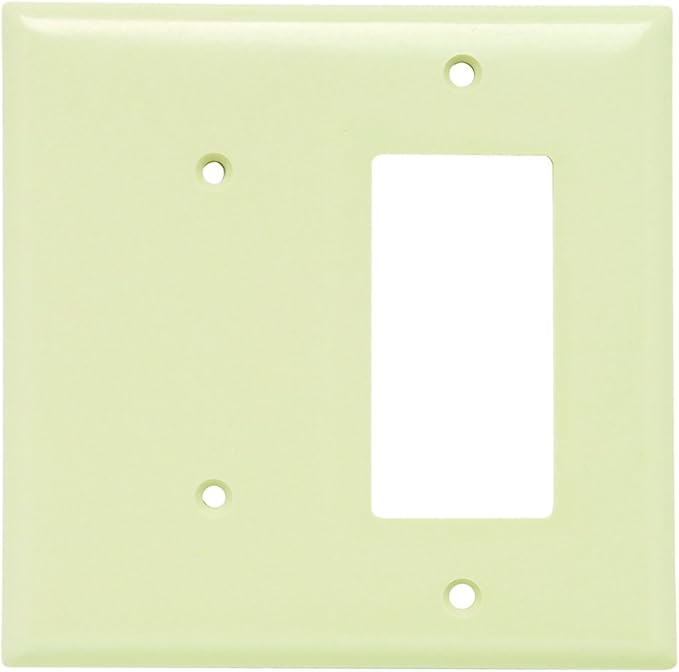 Pass and Seymour Smooth 2-gang Blank Decorator Wall Plate Ivory SP1426 ...