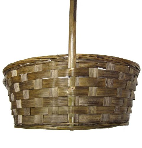12 Inch Round Bamboo Basket with Handle - Buy Online in UAE. | Home ...
