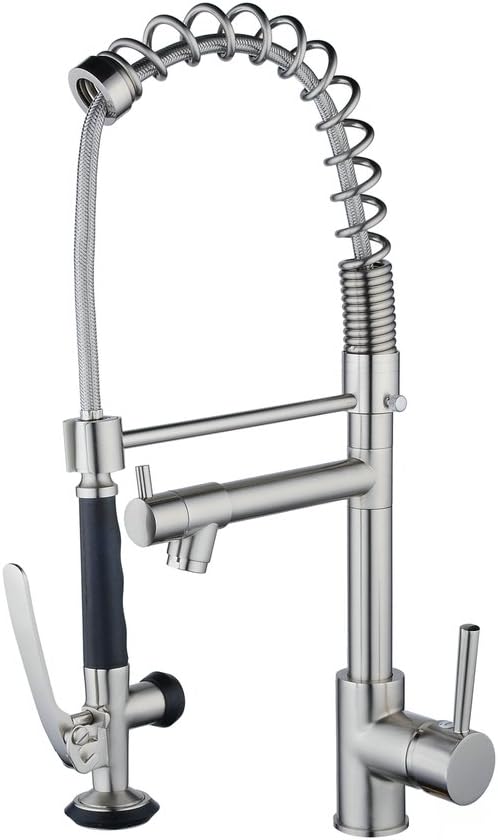 Beelee Professional Single Lever Chrome Spring Pre-Rinse Pull Out ...