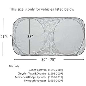 A1 Shades Windshield Sun Shades Exact Fit Size Chart for Car SUV Trucks ...