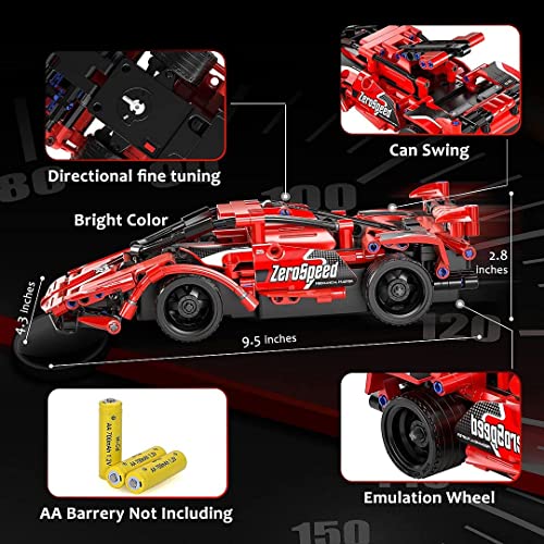 STEM Building Blocks Toys for Ages 6-12, DIY Construction RC Car Kit ...