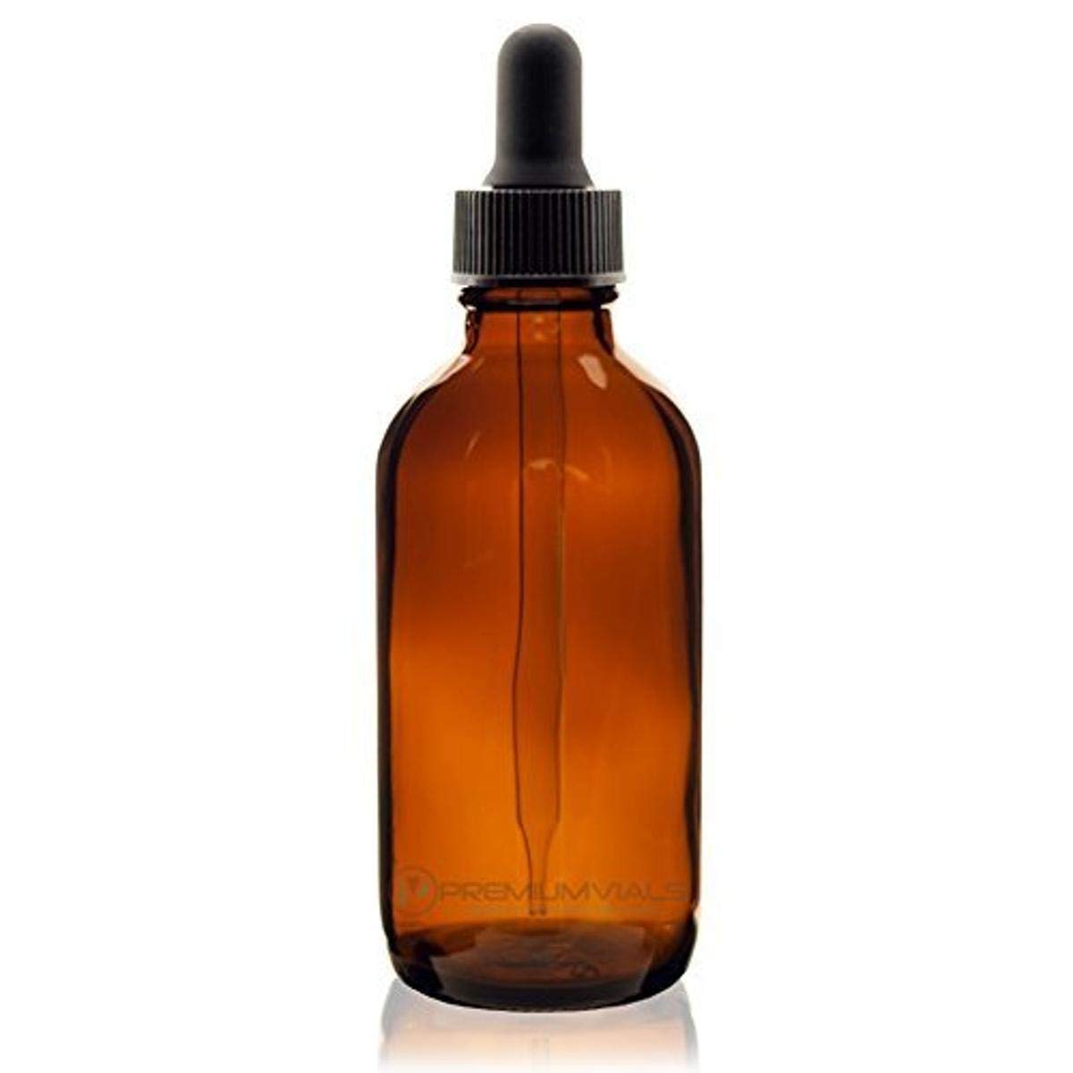 Premium Vials 4OZBRAMCDP0012-12-ZT 4 Oz (120 Ml) Amber Boston Round ...