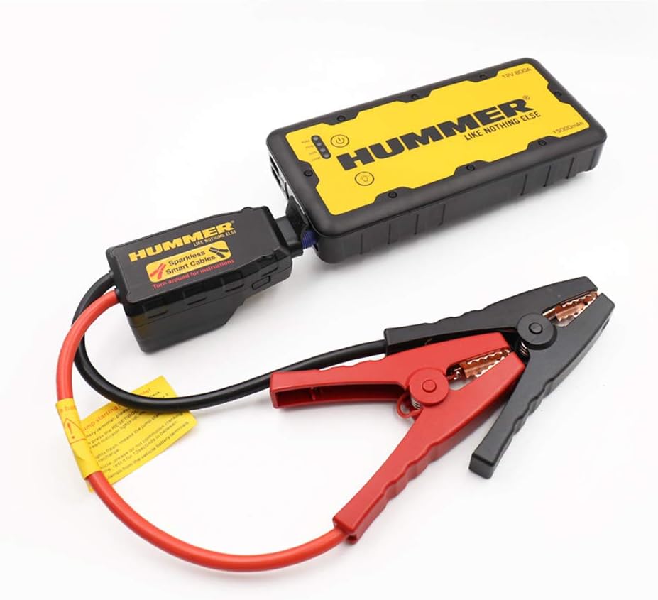 Hummer H1 Mini Jumpstarter/Charger 15.000mAh + LED Light, Yellow/Black – BigaMart