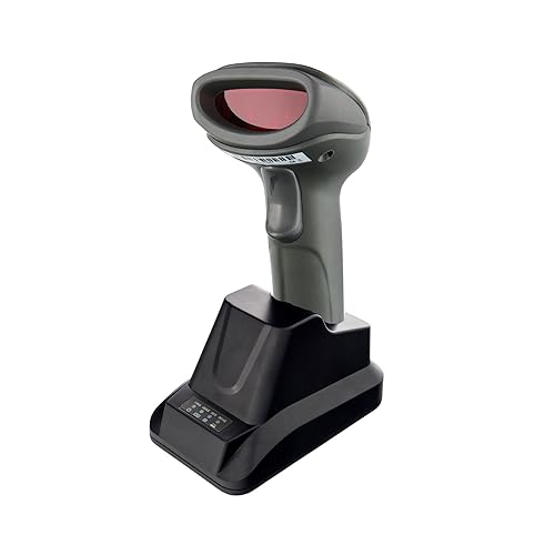 2D QR Wireless Bluetooth Barcode Scanner, USB Cradle Receiver, Handheld ...